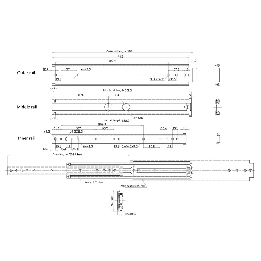 Tailor-made Stainless Steel drawer slides solutions for Commercial ...